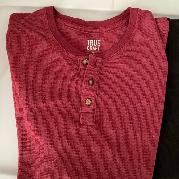 True Craft | Shirts | True Craft Maroon Henley Top | Poshmark